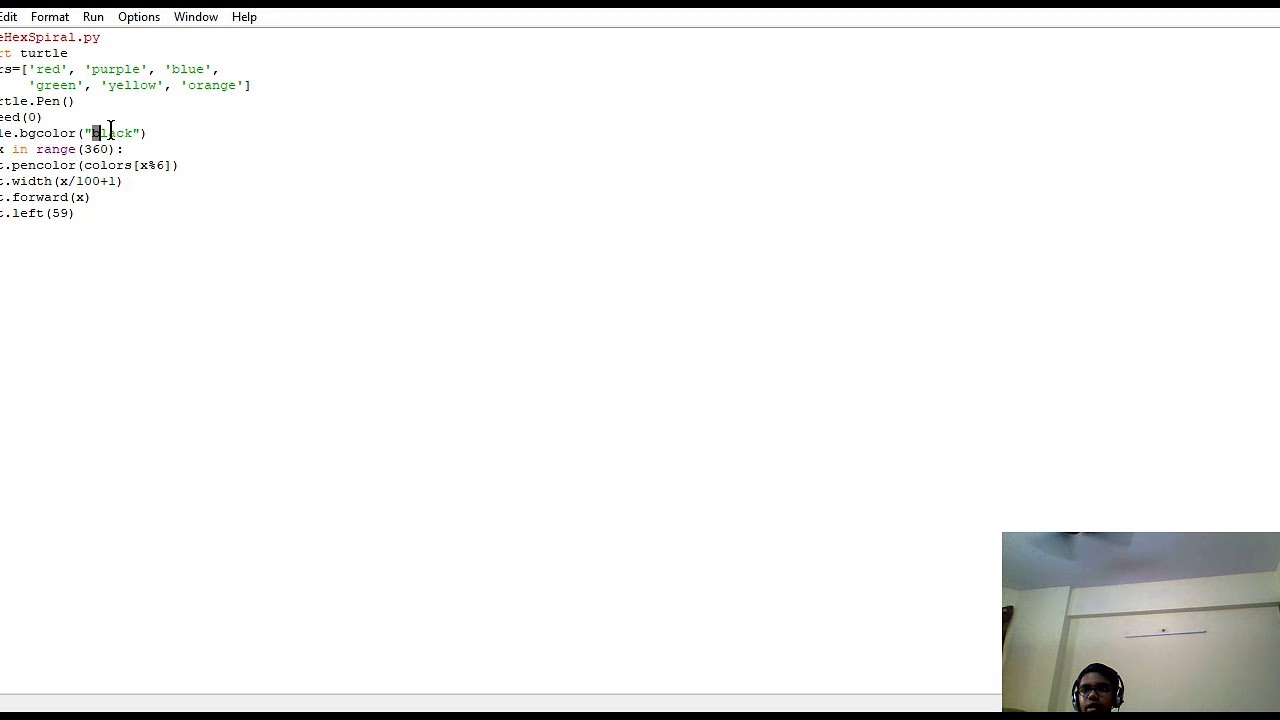 Hexagonal spiral in Python turtle graphics .