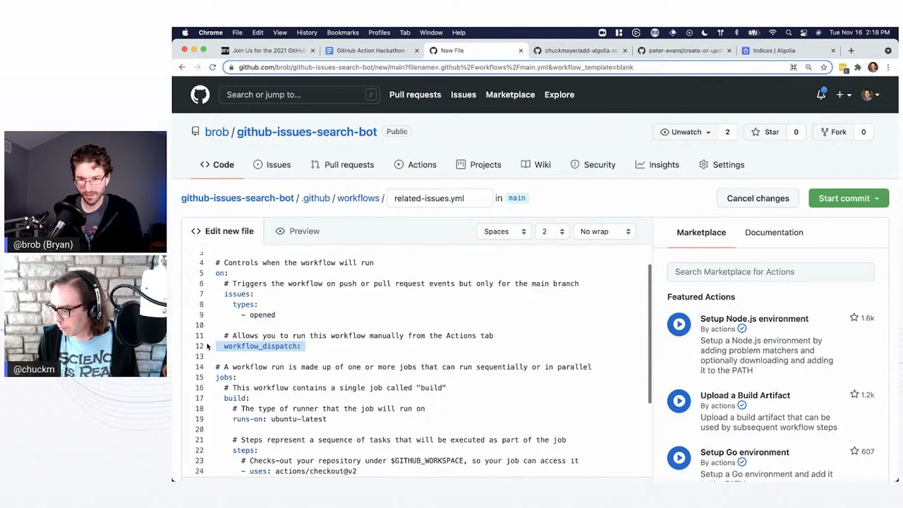 Building a GitHub Issue bot with Algolia and GitHub Actions