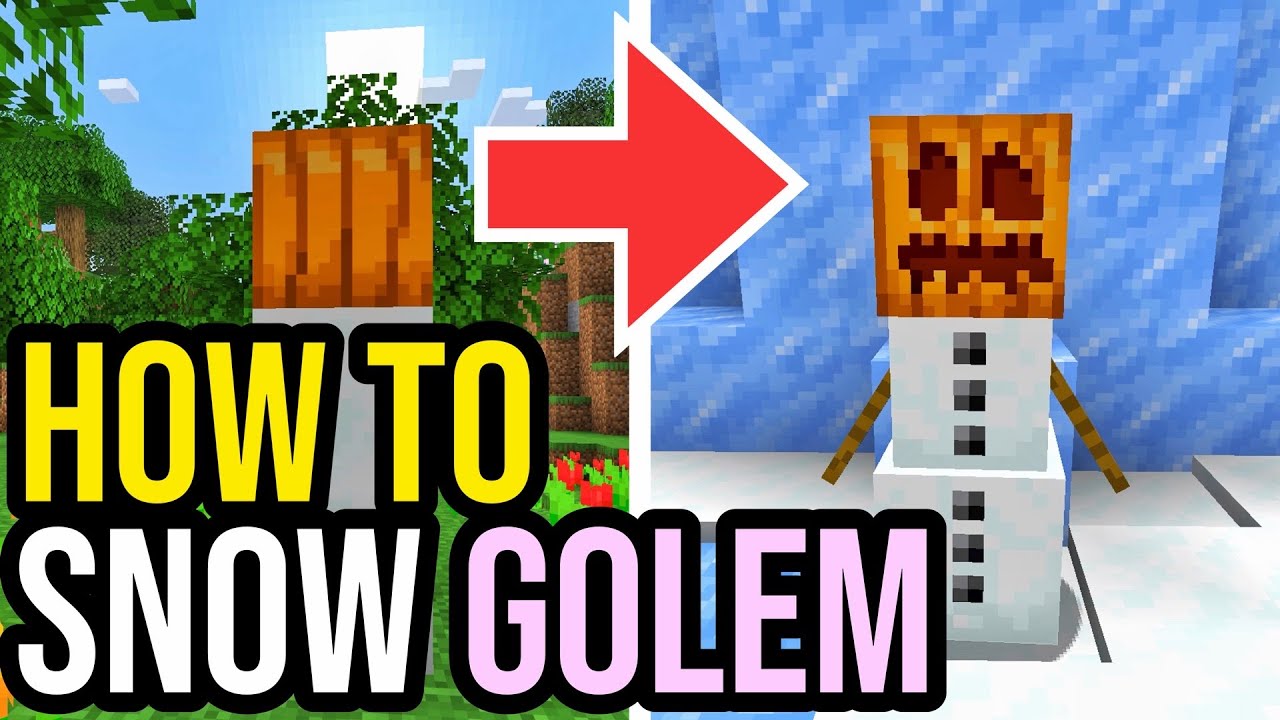 How To Make a Snow Golem & Snowman in Minecraft Java & Bedrock!