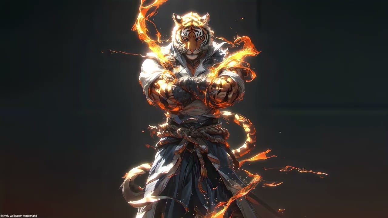 DONT MISS OUT this stunning 4K live wallpaper of this Kung Fu Tiger for your desktop!