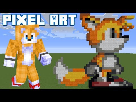 "Tails, The Fox" | Minecraft Pixel Art Tutorial