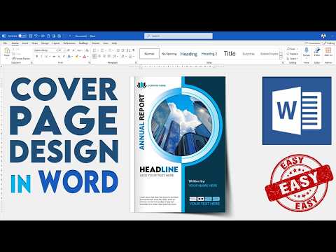 Cover Page Design in Ms Word ๐งก