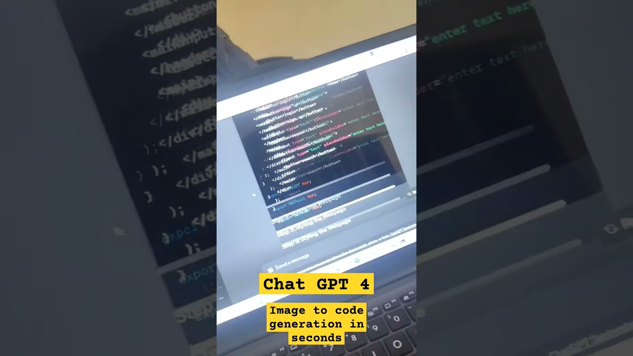 Chat GPT Image to code generation in seconds @OpenAI @shorts #chatGPT #generativeAI #AI #gpt4