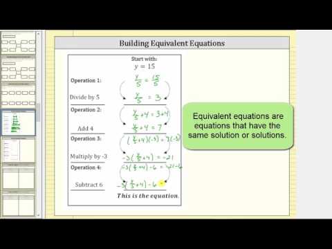 Create Equivalent Equations I (4 Steps) | Math Help from Arithmetic ...