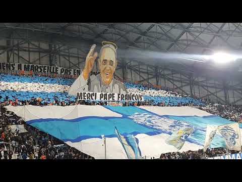 OM BREST 27/04/2025 : Hommage au Pape François du Virage Sud Marseillais- South Winners 1987.