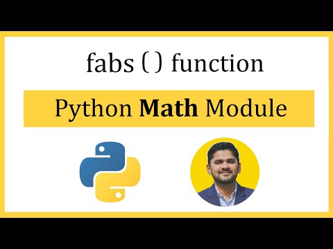 Python fabs() function | math module | mathematical functions | Amit Thinks