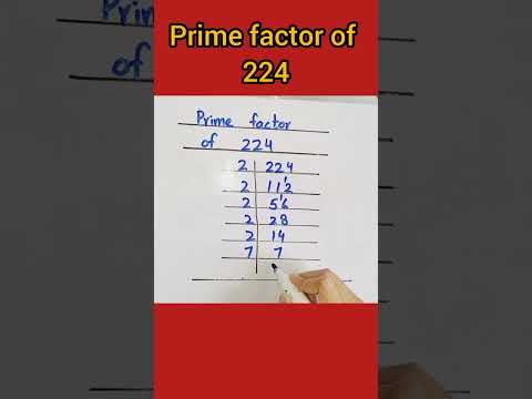 prime factor of 224 #viral #youtube #youtubeshorts #maths #2023