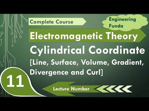 Cylindrical Coordinate System line; Surface; Volume; Gradient; Divergence and Curl Calculation ...