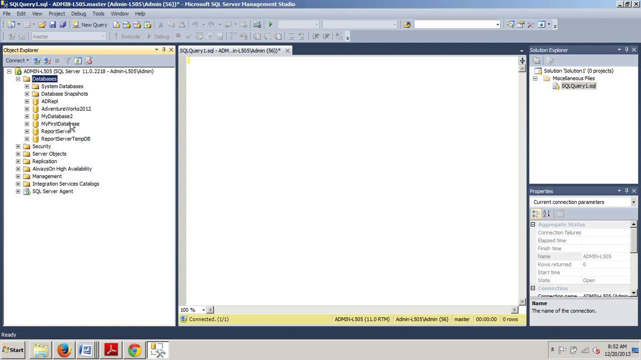SQL Server tutorial 79: How to restore a database using SSMS.