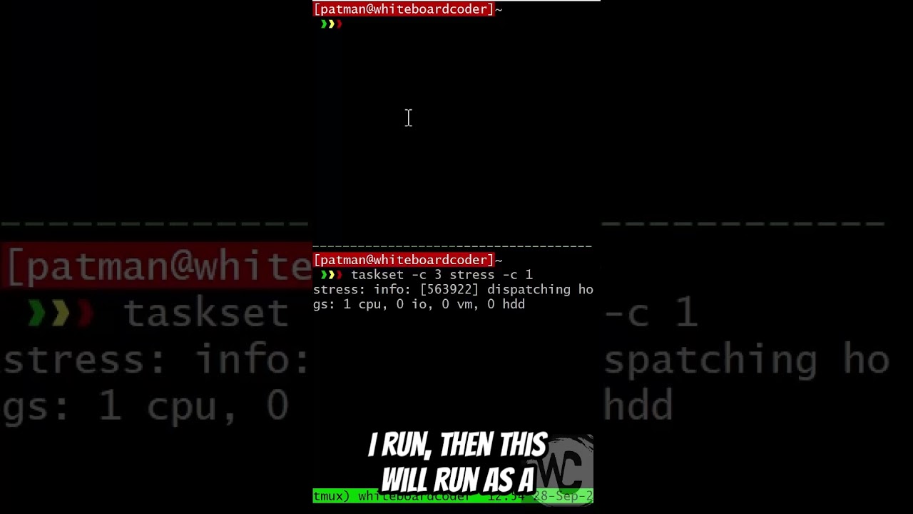 linux: taskset -c 0-2  #coding #linux #linuxtutorials #linuxcommandlinetutorial #ubuntu #sysadmin