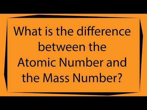 What is the difference between the Atomic Number and the Mass Number?