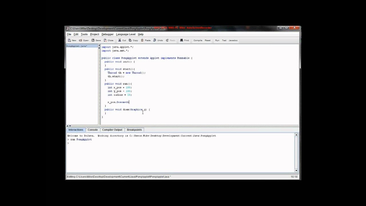 Let's Learn Java - Games - Tutorial 2 (1/2) - Drawing a circle!