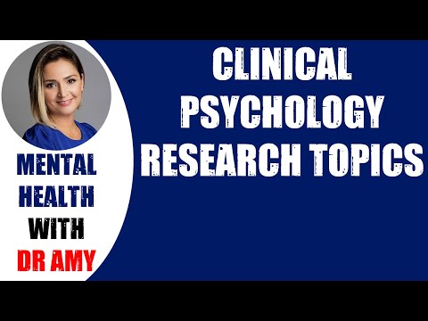 🛑CLINICAL PSYCHOLOGY RESEARCH TOPICS 👉 Mental Health