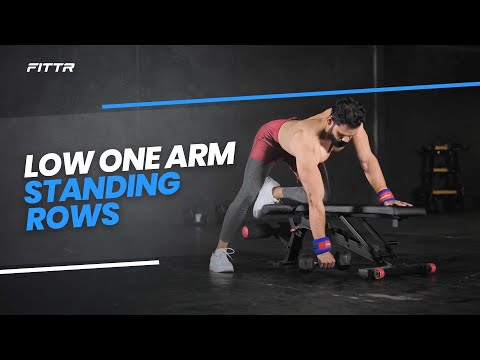 How To Do Low One Arm Standing Rows | Exercise Video