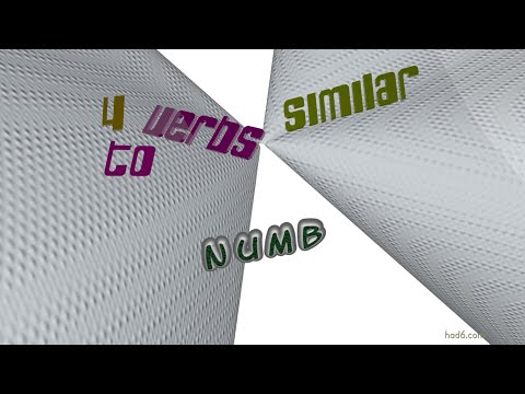 numb - 6 verbs which are synonym to numb (sentence examples)