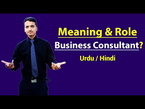 Meaning & Role of Business Consultant | Urdu / Hindi