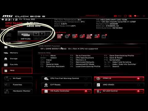 MSI BIOS Walkthrough - BIOS EZ Mode