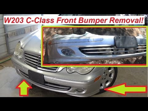 Mercedes W203 Front Bumper Removal and Replacement! c230 c320 c180 c200 c160 c220 c270
