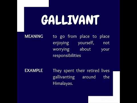 GALLIVANT | Word-Meaning | Daily English Vocabulary
