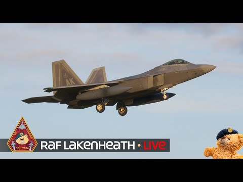 LIVE US AIR FORCE FIGHTER TOWN F-22 ARRIVALS • 48TH FIGHTER WING RAF LAKENHEATH 18.06.25