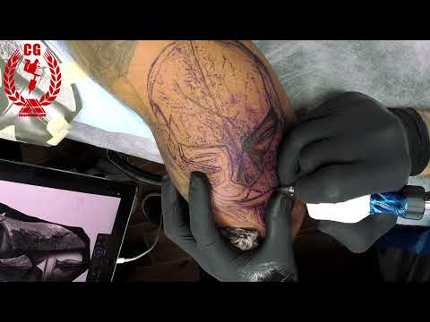 How to Tattoo Dark Skin Tone by Cris Gherman aka Ninja ☞ CGTV ☜ Vendeta 😎✏✒🖌🎥♣