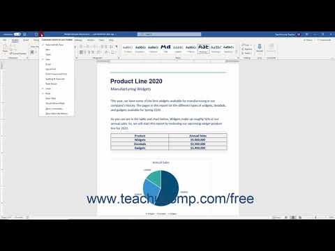 Word 2019 and 365 Tutorial The Quick Access Toolbar Microsoft Training