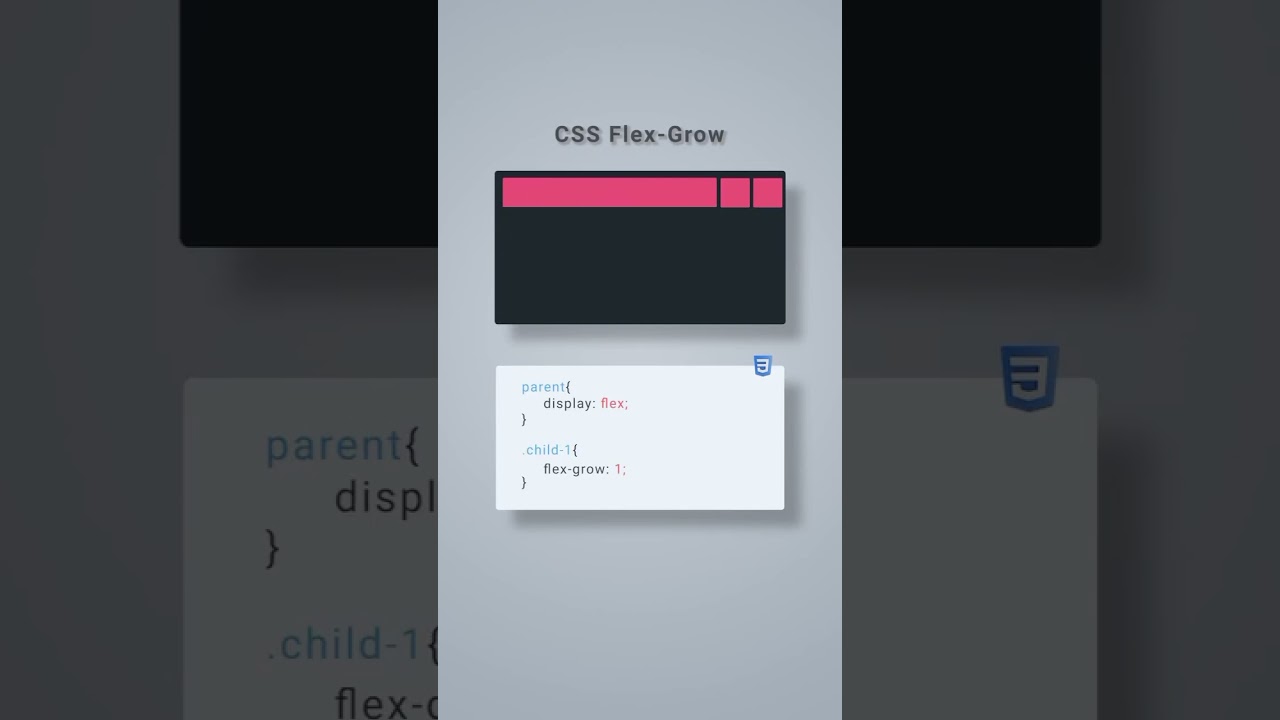 Flex-grow CSS Property Explained 😎😎😎 #csstricks