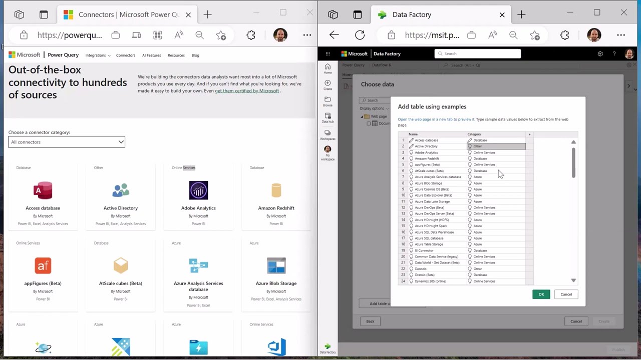 Extract data By Example using Dataflows