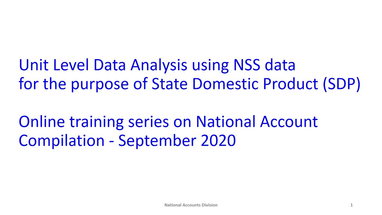 Unit Level Data Analysis Part 1