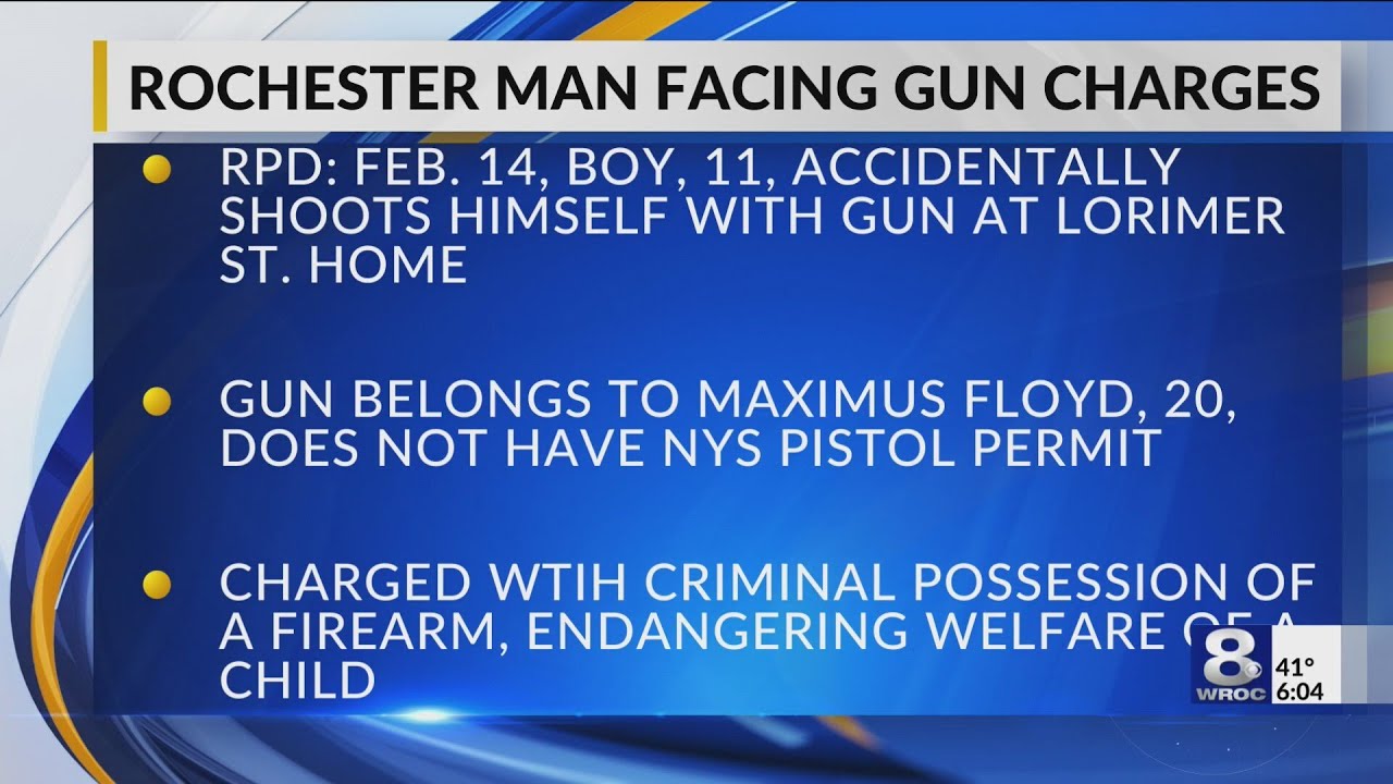 Rochester man faces charges after 11-year-old accidentally shoots himself
