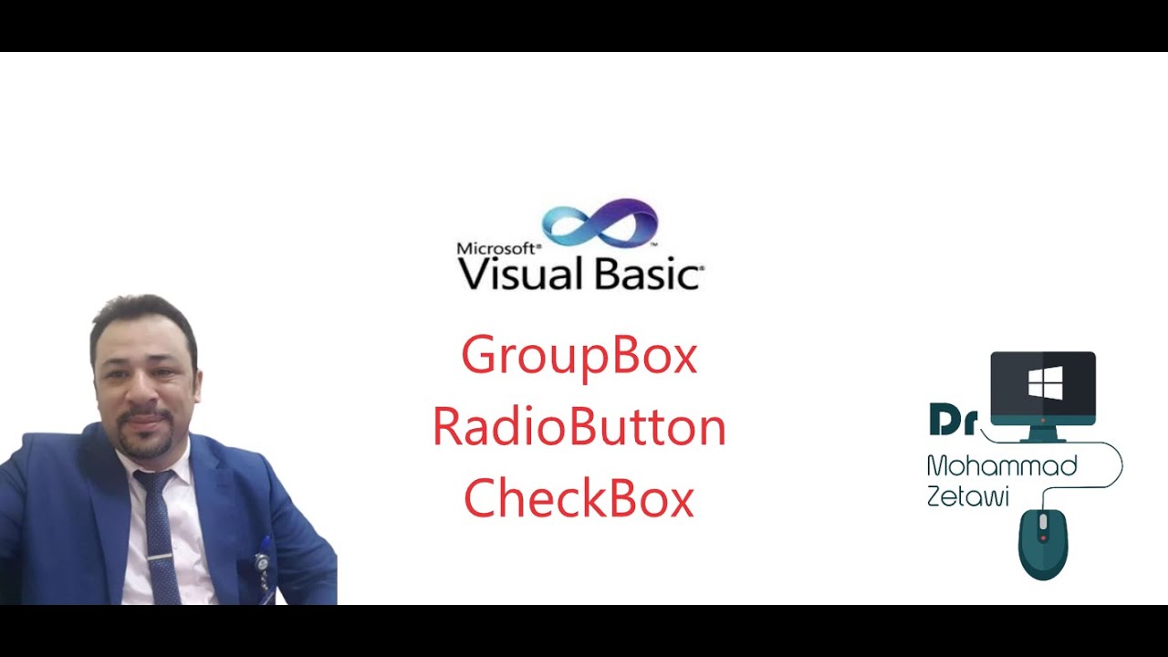Learn Visual Basic #4 GroupBox- RadioButton- CheckBox