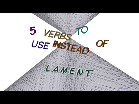 lament - 5 verbs which are synonyms to lament (sentence examples)