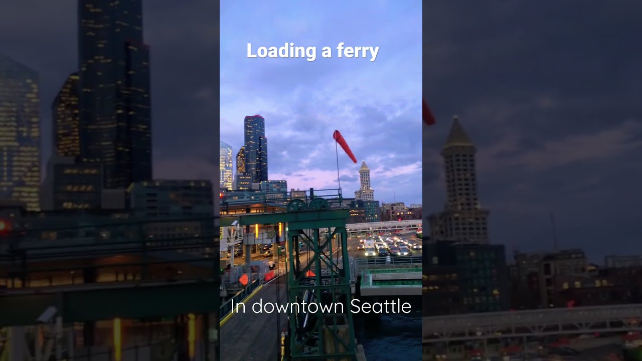 Loading a ferry in downtown Seattle