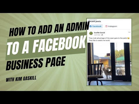 How to add an admin to a Facebook business page