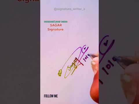 SAGAR Name Signature Style | #shorts #viral #trendingshorts #signature #signaturestyle #sagarpop