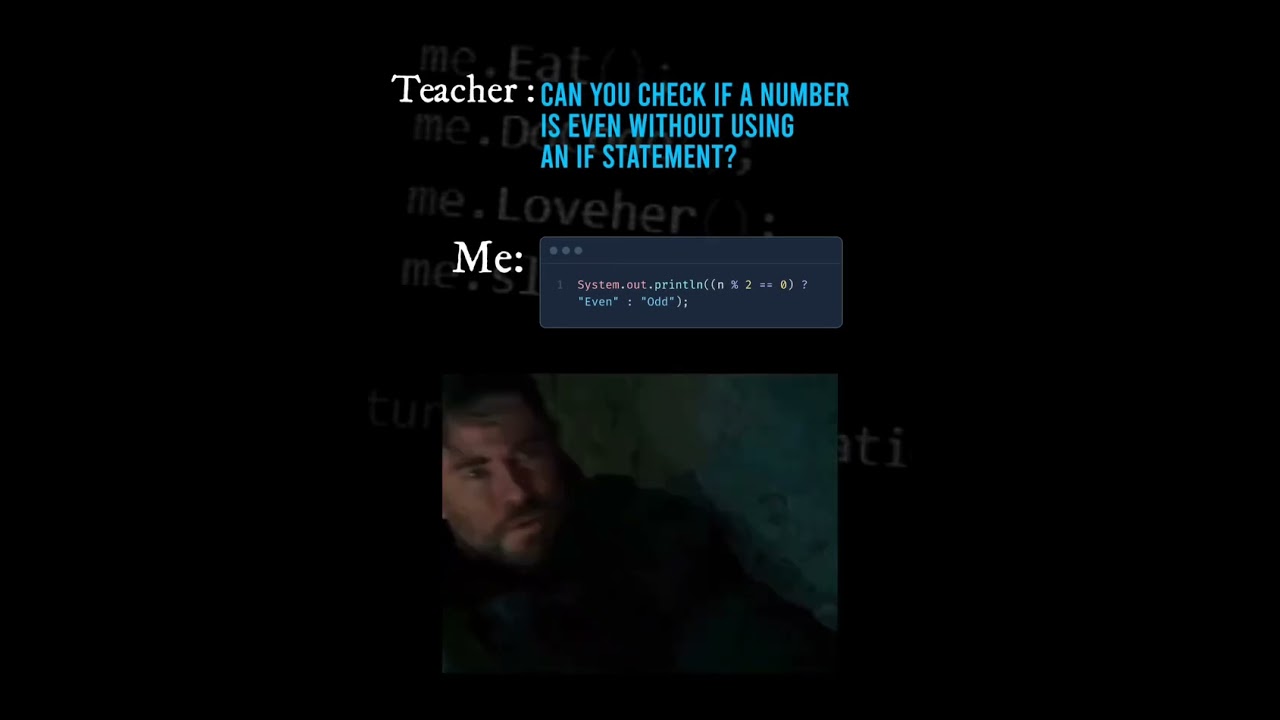 Check if number is even without using if statement in java #interviewquestions #java4quicklearning