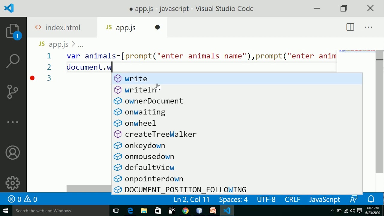 JavaScript Tutorial-11 || Adding,Removing element  an Array in JavaScript(Hindi)  ||  For Beginners
