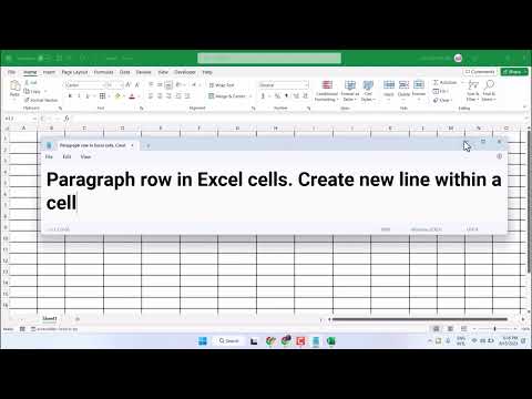 How to Create New Line Within a Cell | Paragraph Row in Excel cells
