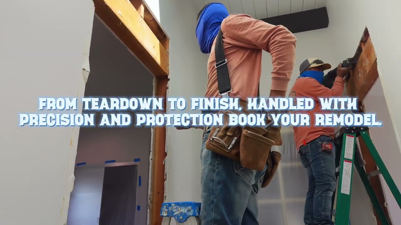 Indoor remodel in teardown—stripping it down to open up the layout and rebuild it right.