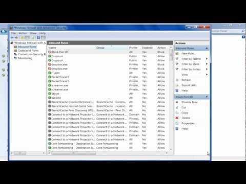 How to Block Ports in Windows 7