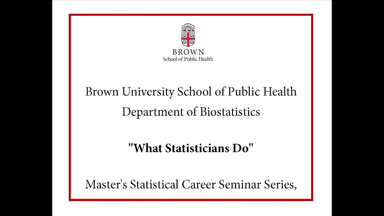 Master's Statistical Career Seminar Series, Christopher Schmid, PhD, 