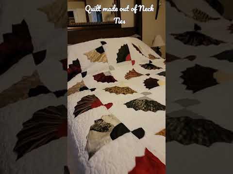 Quilt made of neck ties