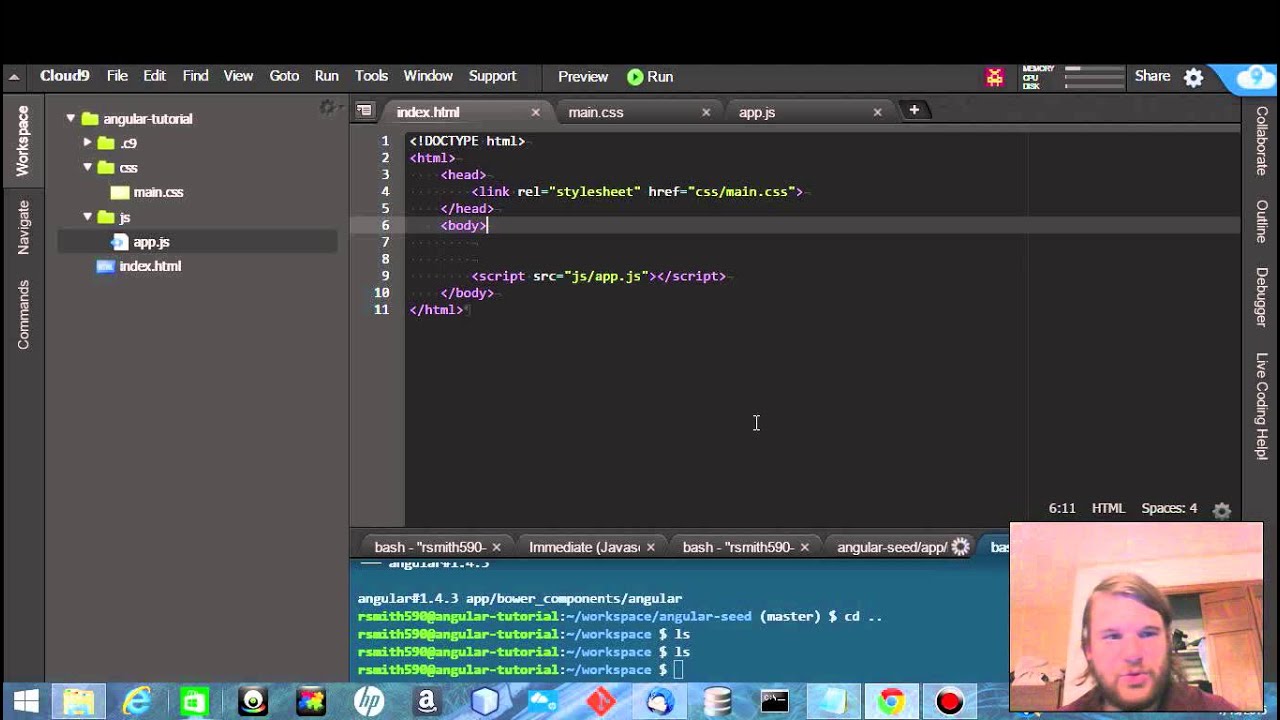 Setting up an Angular App using Bower