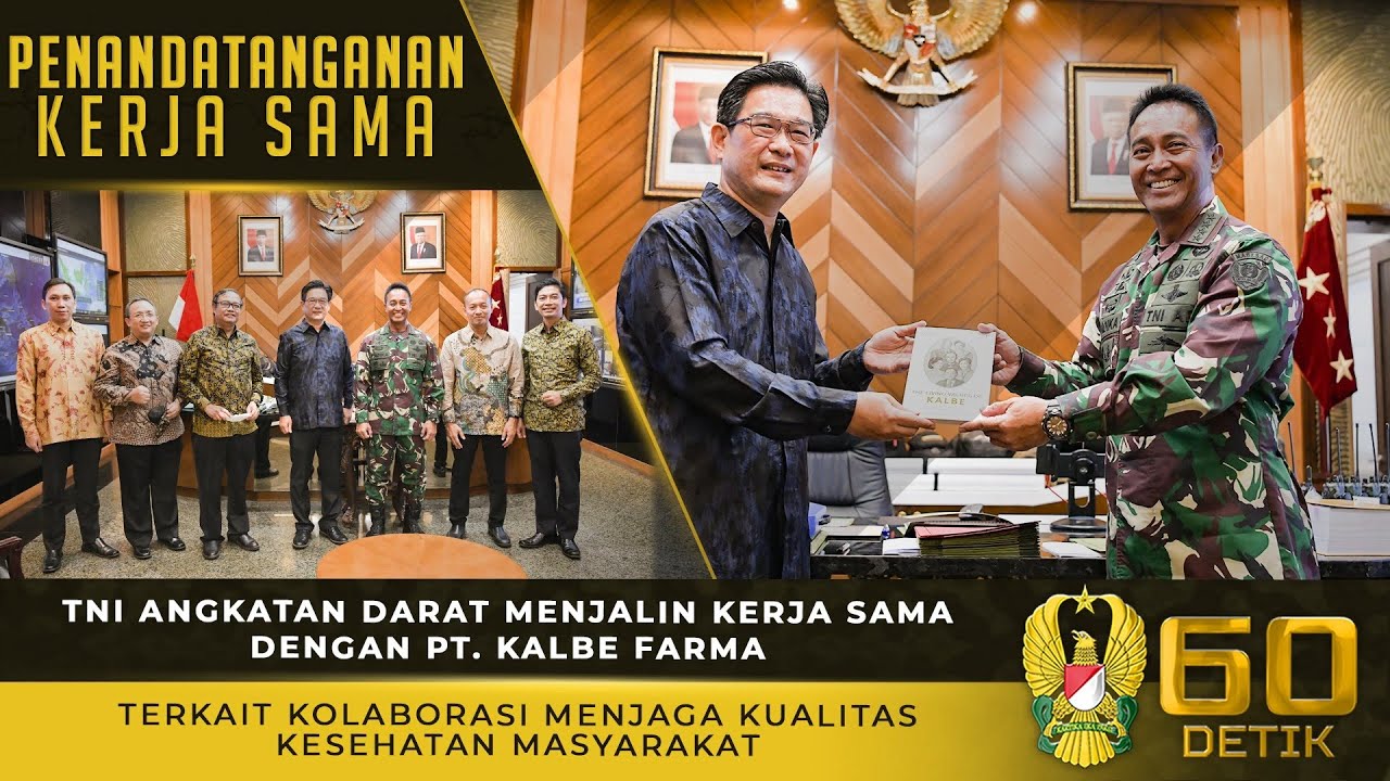 Kerja sama TNI AD dengan PT. Kalbe Farma Terkait Kolaborasi Menjaga Kualitas Kesehatan Masyarakat