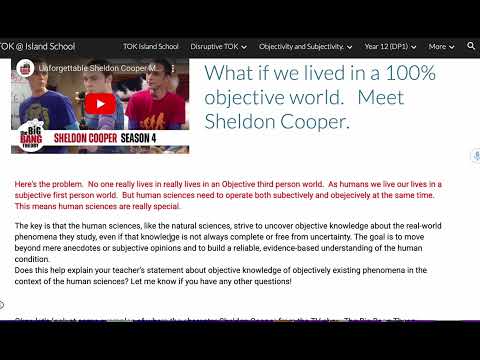 Reason vs purpose in human science. TOK Theory of Knowledge