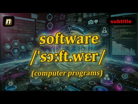 [n] Software meaning (computer programs) with 5 examples