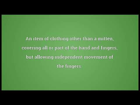 Glove Meaning