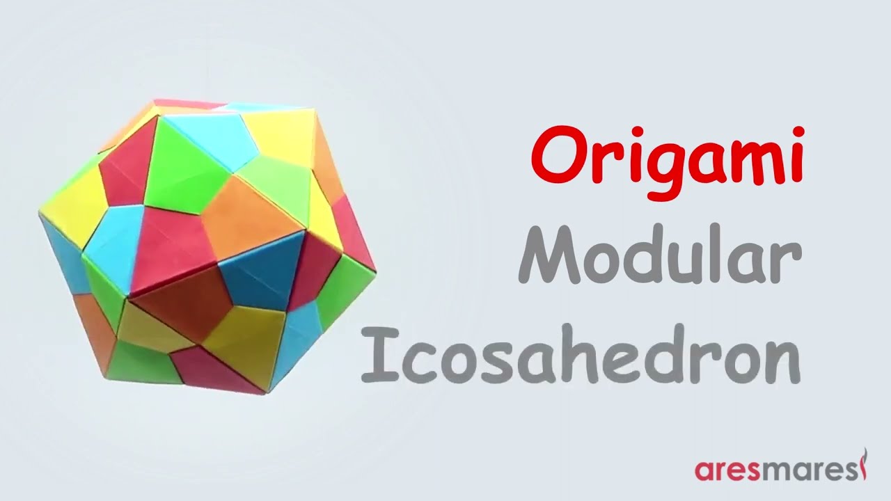Origami Triangle Edge modules Icosahedron