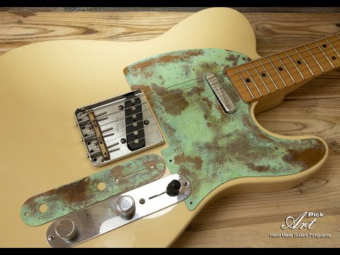 Telecaster Pickguard Copper w. Green Patina & Control Plate | Reverb