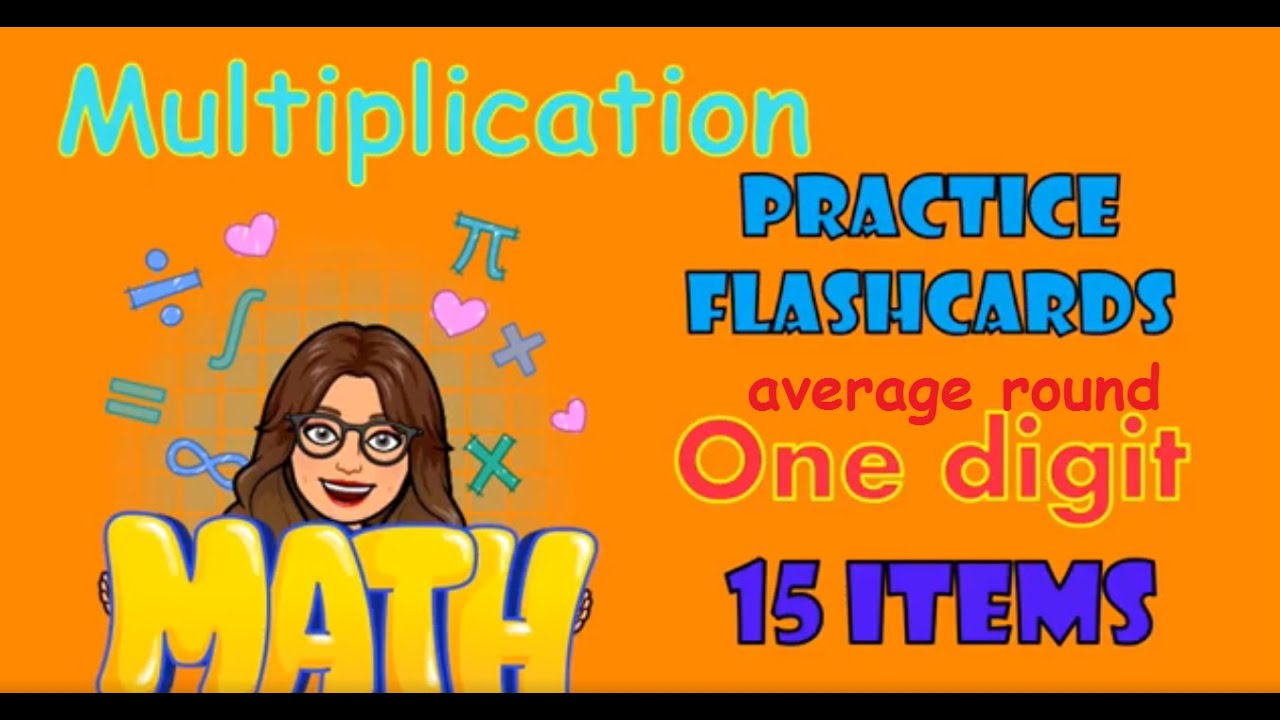 MULTIPLICATION SINGLE DIGIT AVERAGE ROUND #flashcards #multiplication #math